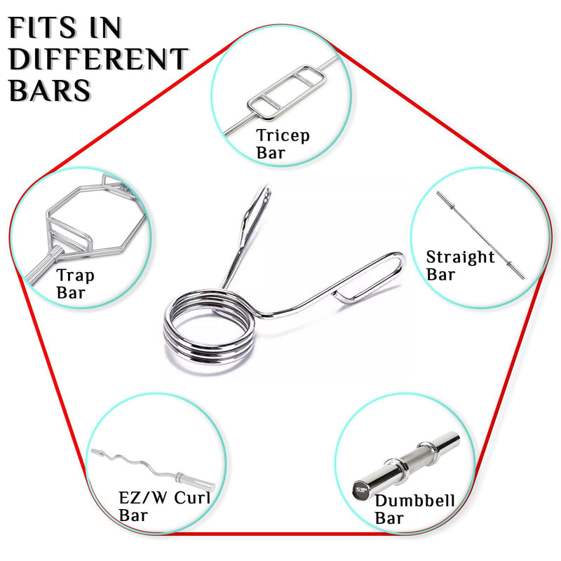 Barbell Spring Clamp Collars | Bar Clamps | FK Sports